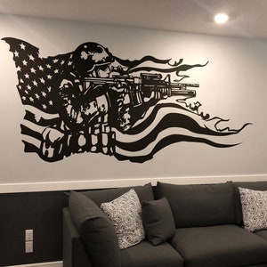 Military Car Decal Sticker. America Flag U.S. Soldier Sticker. Gift for ...