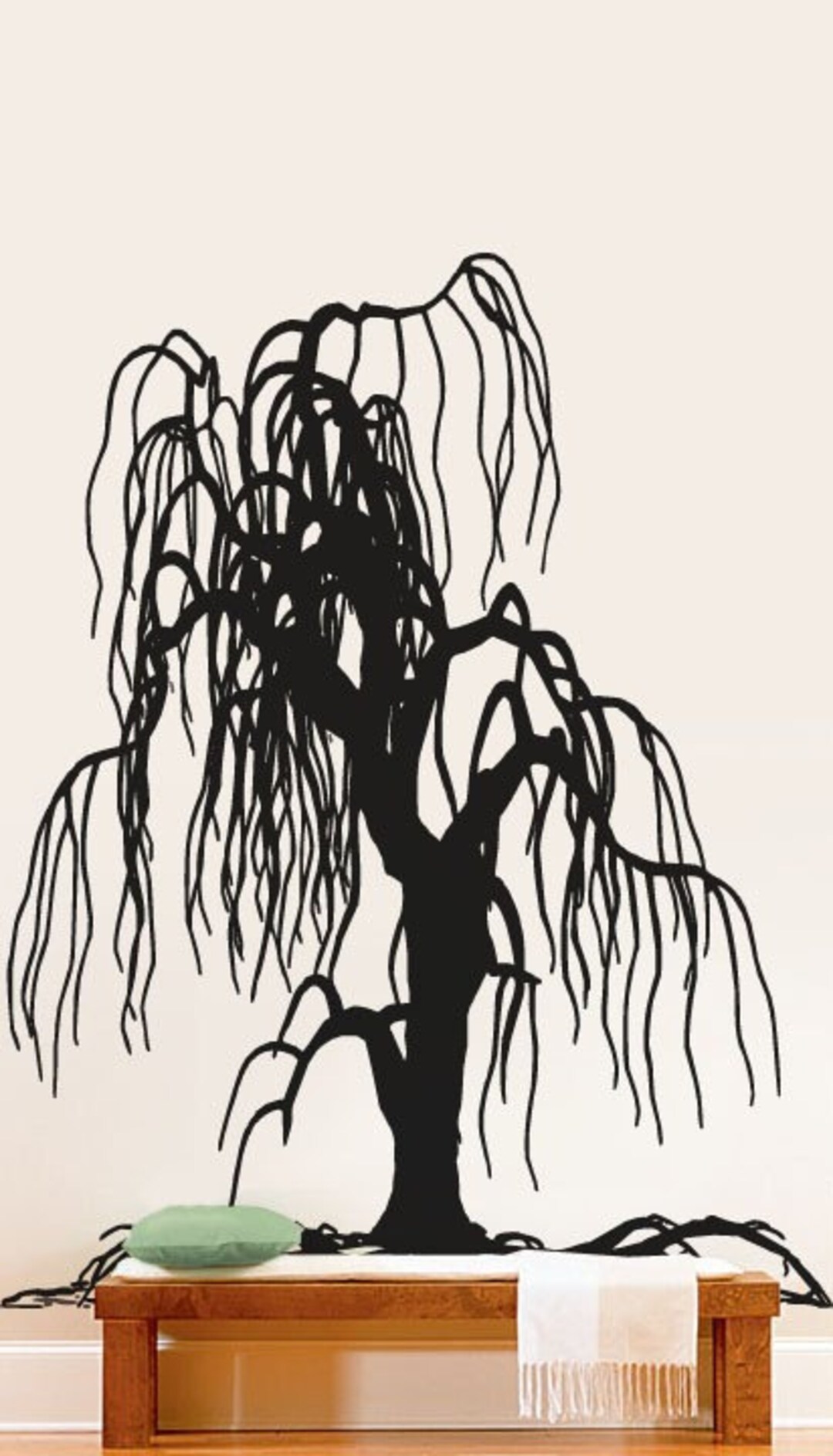 Vinyl Wall Decal Sticker Weeping Willow Tree 153A 65in Tall X 51in Wide ...