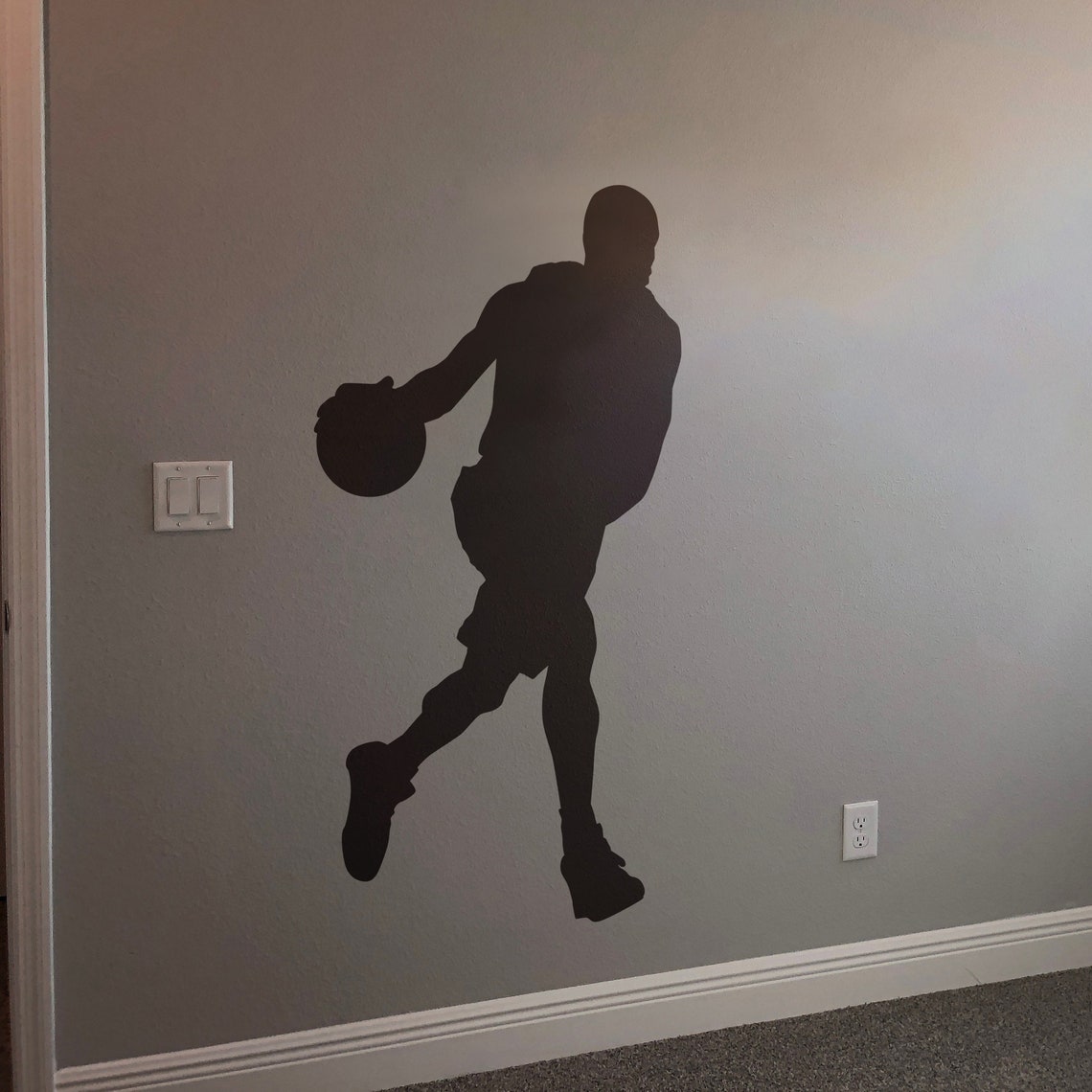 Basketball Wall Decal Sticker. Team Sports Room Decor, Game Room Wall ...