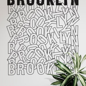 Brooklyn Sign Wall Decal NYC Sticker Wall Art Urban Decal Sticker New ...