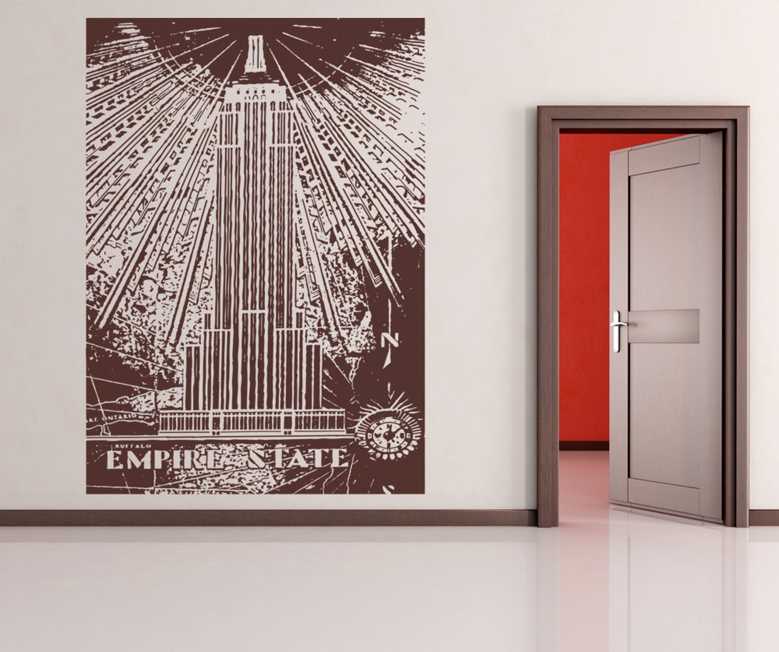 Vinyl Wall Decal Sticker Empire State Building Osaa551s - Etsy