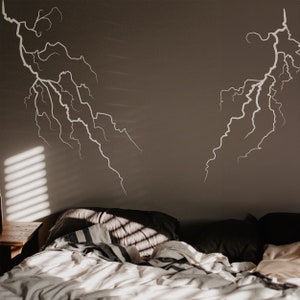 Lightning Bolts Wall Decal Sticker. Set of 2 Lightning Bolts. Bedroom ...