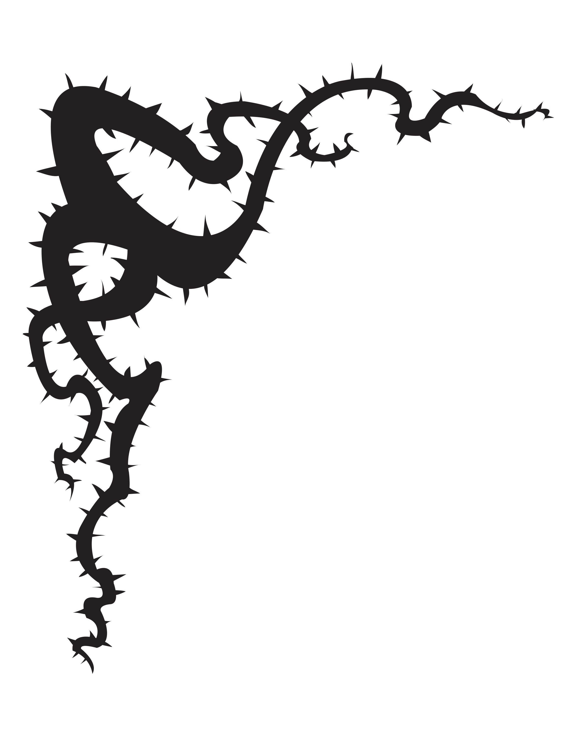 Spooky Thorn Vine Bush Vinyl Wall Decal Sticker. Bedroom Decor, Office ...