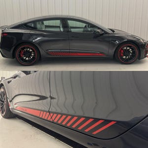Tesla Model Y, Model 3 Graphic Decal Sticker. Side Door Rocker Panel ...