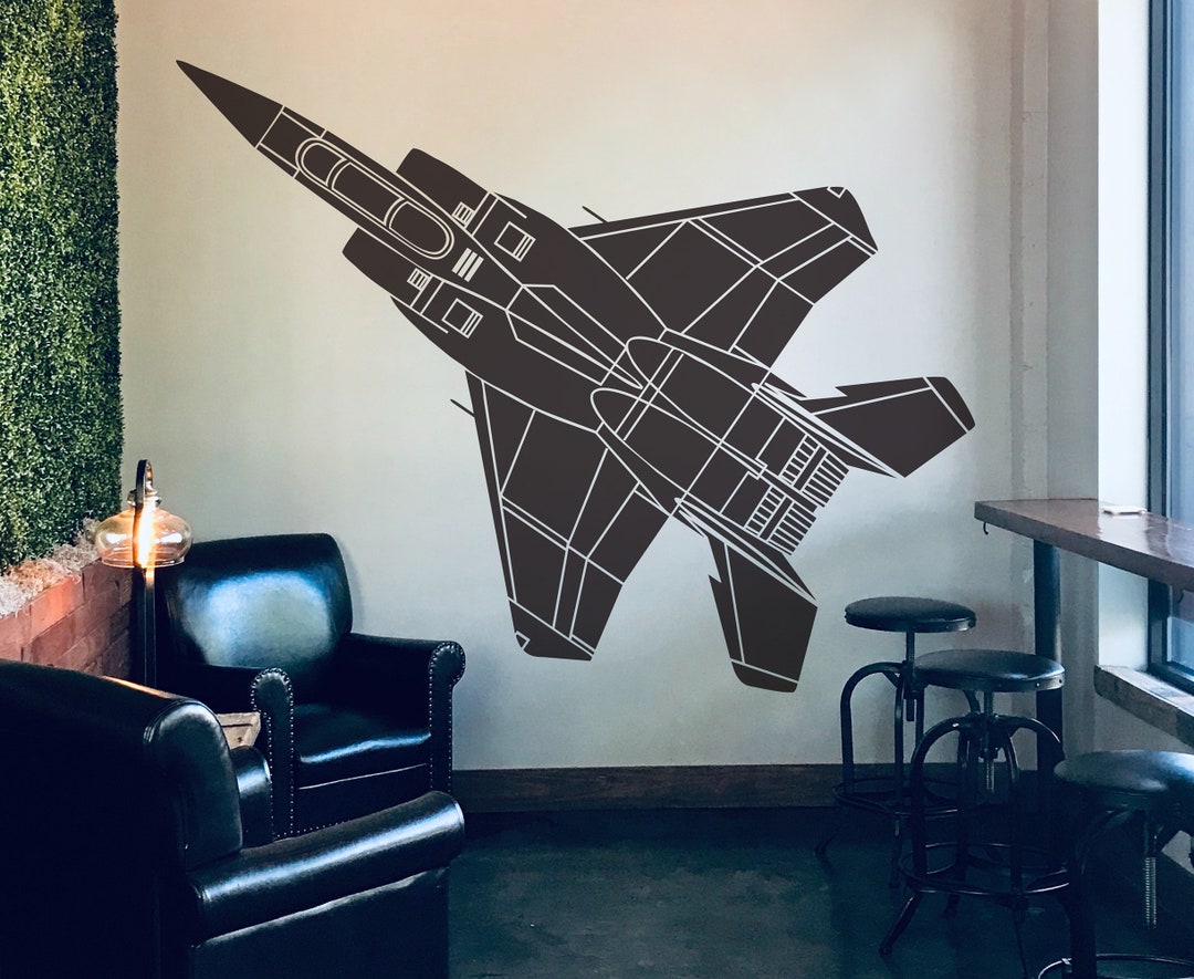 F15 Fighter Jet Wall Decal Sticker. USA, Army, Air Force, Marine ...
