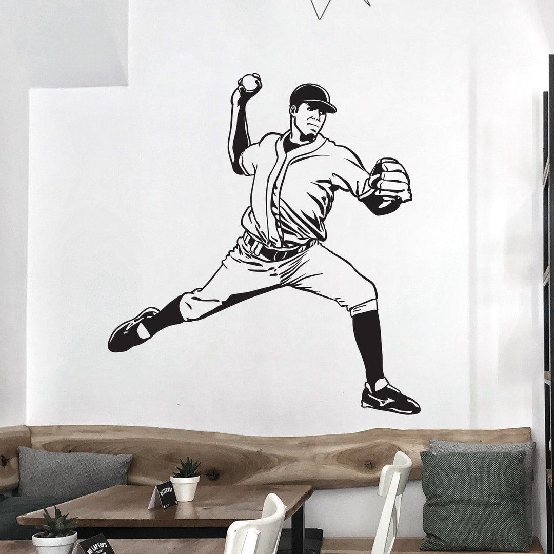 Baseball Wall Decal Sticker. Gift for Baseball Fan. Kids Room Decor ...