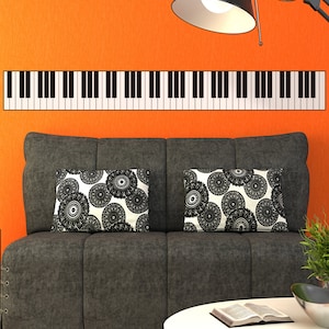 Music Room Decor. Keyboard, Piano Keys Wall Decal Sticker. 88 Keys ...