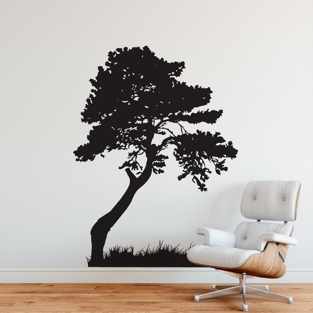 Tree Cover Wall Decal With Grass Sticker. Tree Wall Decal Nursery Room ...