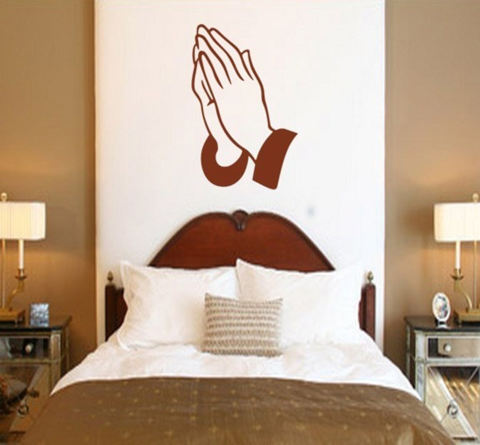 Jesus Praying Hands Wall Decal Sticker. Christian Bible Theme - Etsy