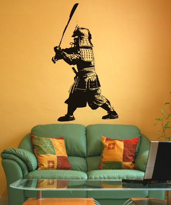 Vinyl Wall Art Decal Sticker Samurai With Sword 5035s | Etsy