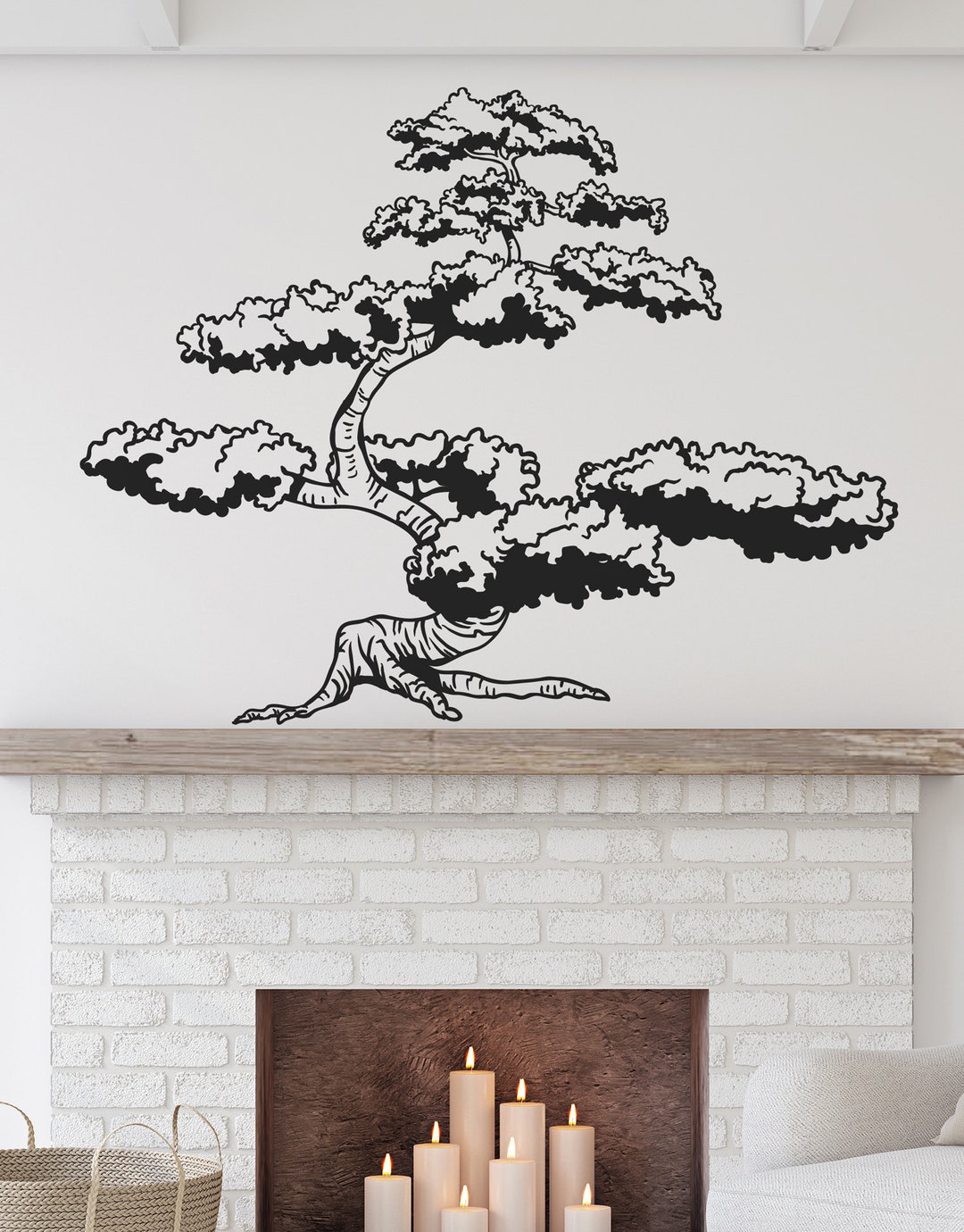 Japanese Bonsai Tree Wall Decal Decor. Great Addition to Your Asian ...
