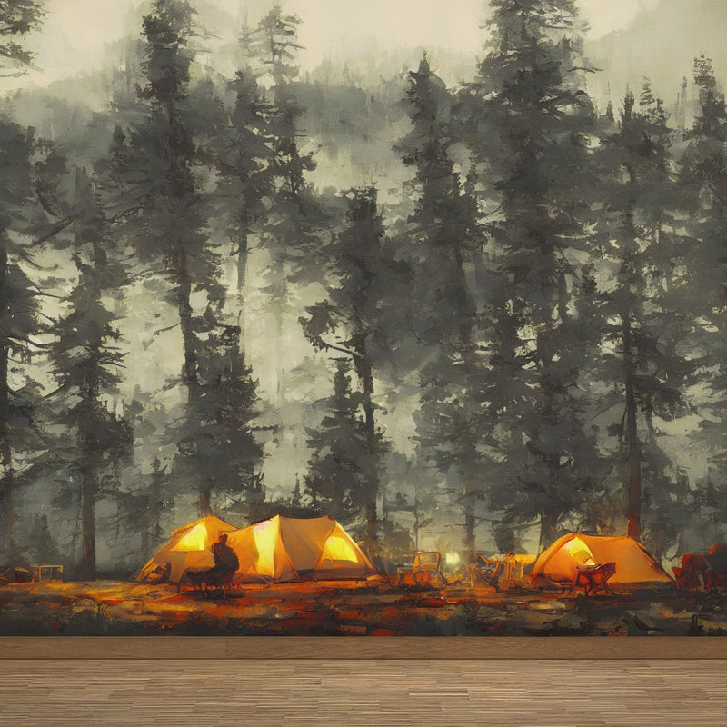 Camping Wall Decal - Etsy