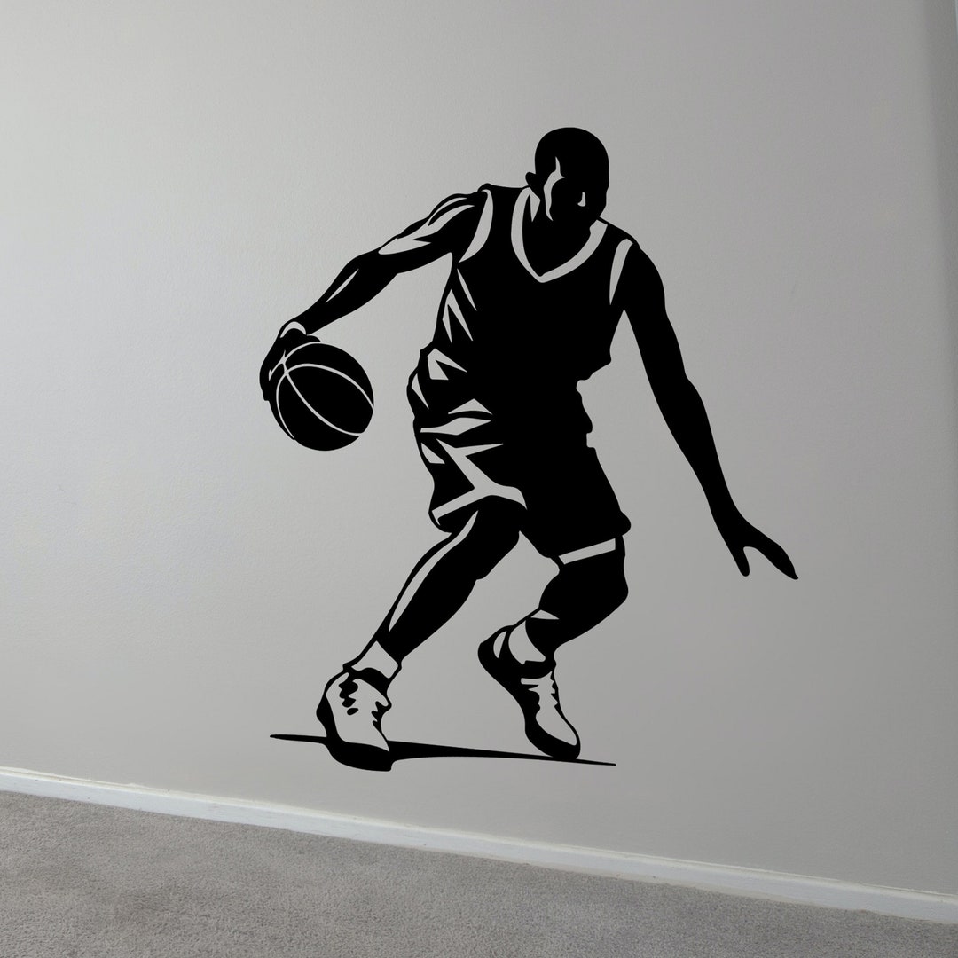 Basketball Player Wall Decal Sticker. Sports Room Wall Decor. Locker ...