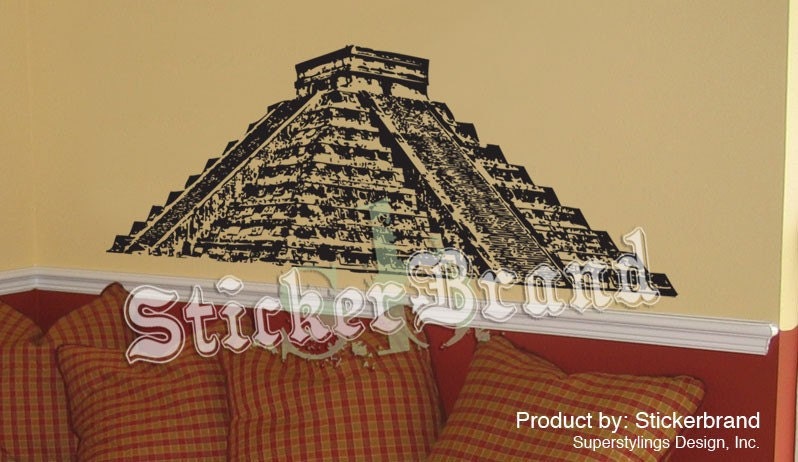El Castillo Chichen Incas Pyramid Vinyl Wall Decal Sticker. - Etsy