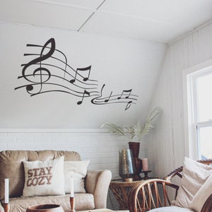 Music Notes Wall Decal Sticker. Musician Bedroom, Kid's Room, Music ...