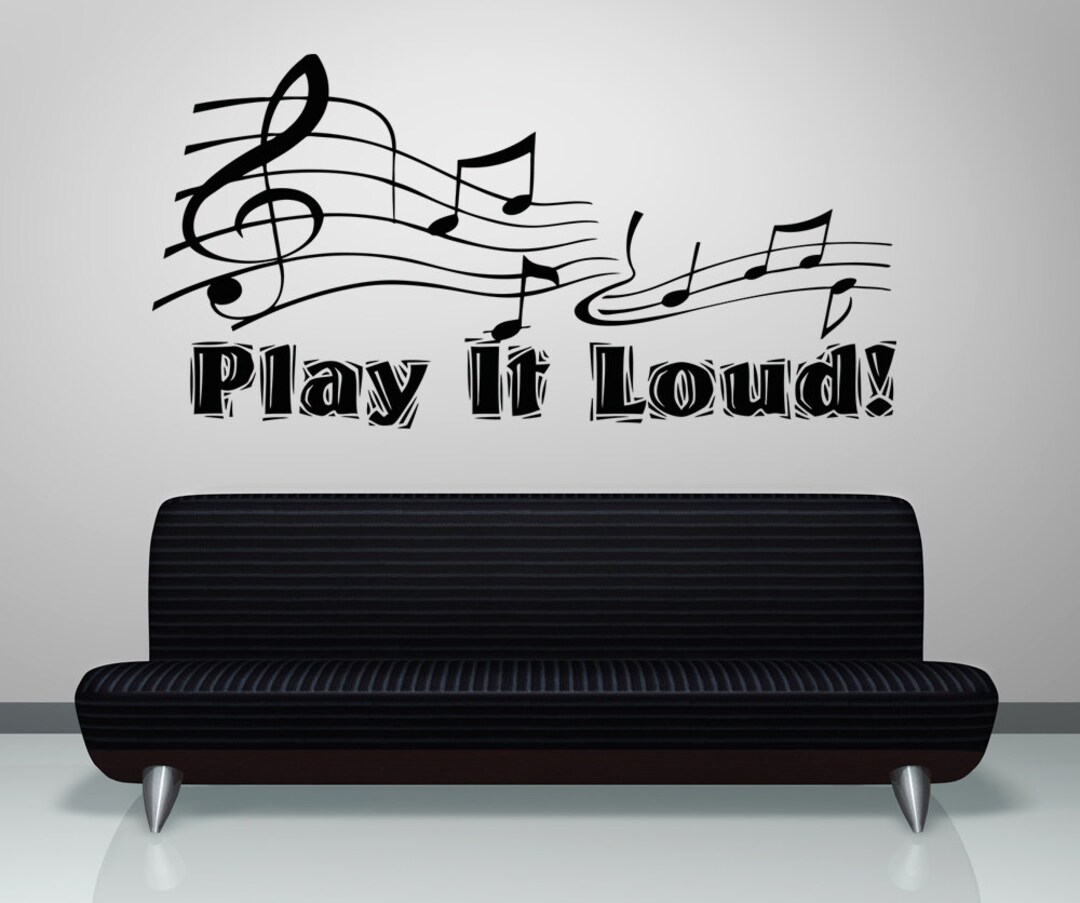 Vinyl Wall Decal Sticker Play It Loud OSAA1277B - Etsy