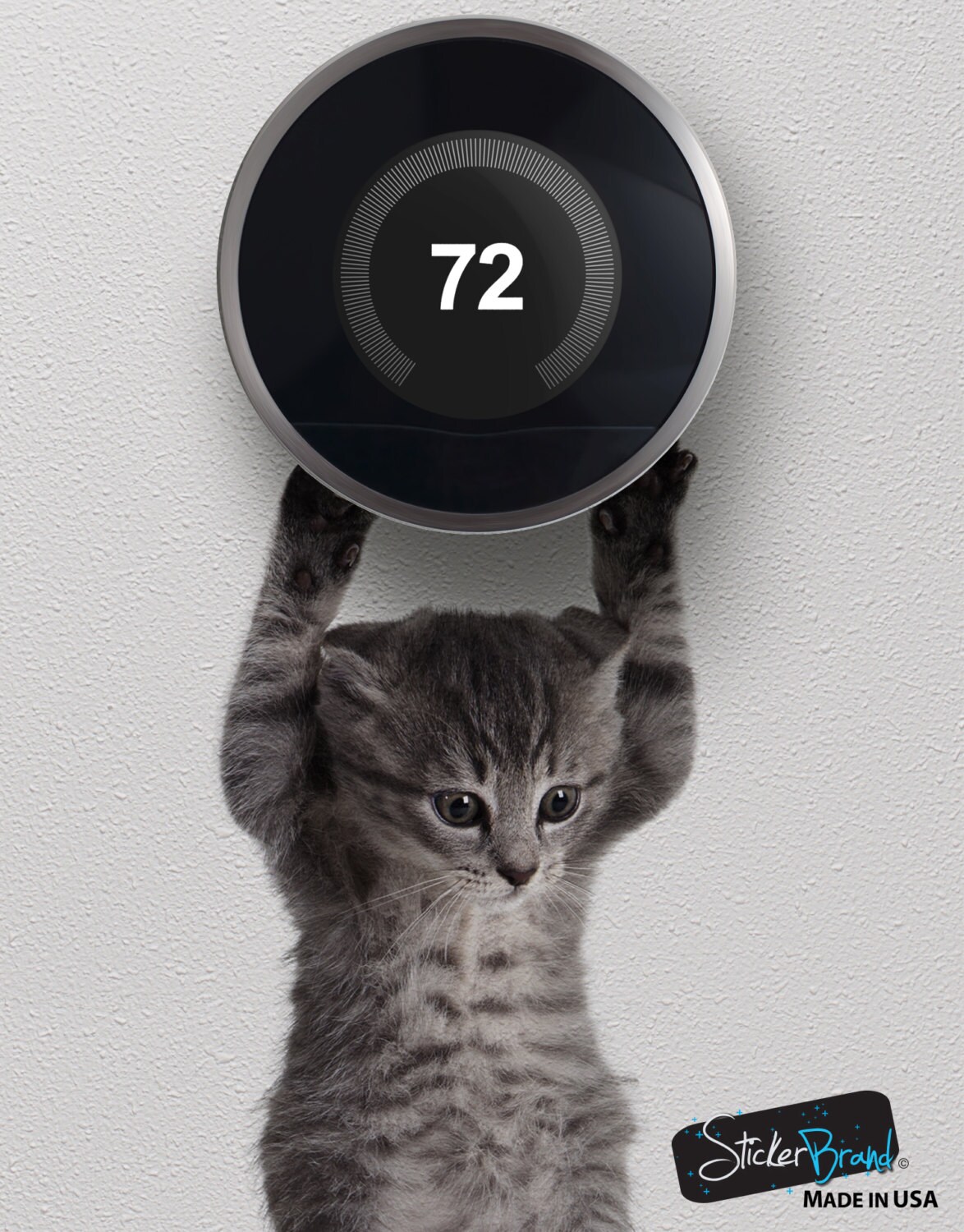 Cute Hanging Baby Cat Kitten Door Decal Sticker 6067 | Etsy