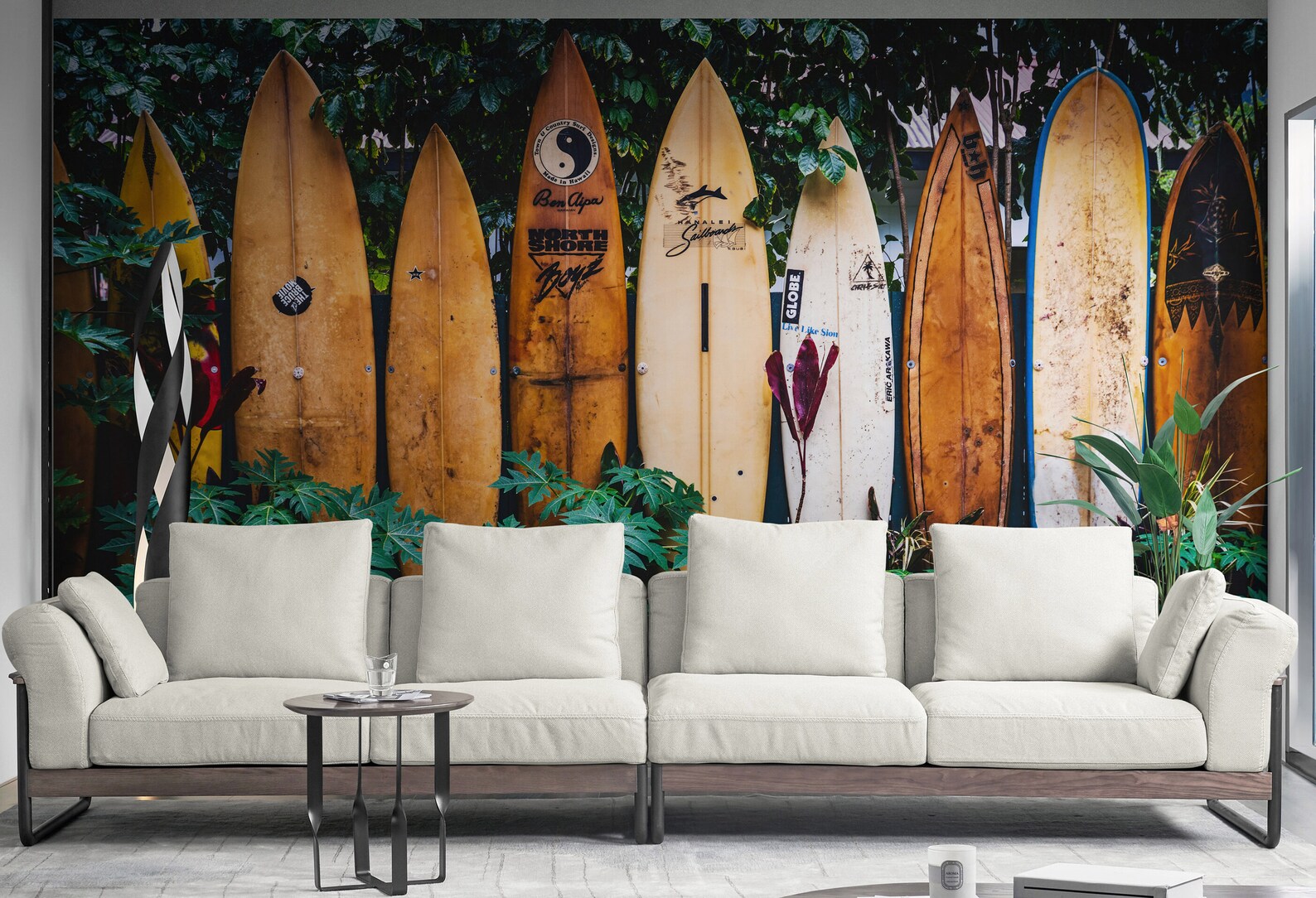 Surfing Wallpaper Wall Mural. Surf Wall Decor, Surf Wall Print ...