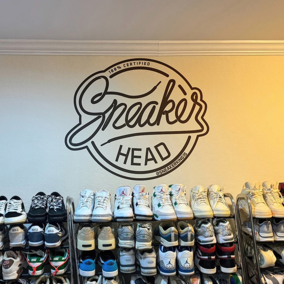 Personalized 'sneaker Head' Wall Decal - Gift Sneakerhead Enthusiast ...