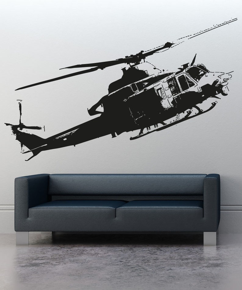 Vinyl Wall Decal Sticker Flying Helicopter 5054B - Etsy