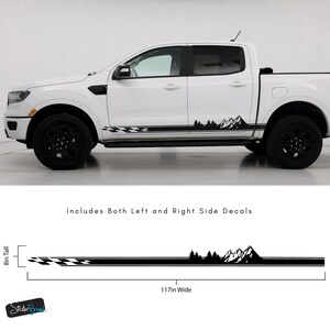 Overland Truck Decal Sticker. Mountain Forest Retro Truck Side Stripes ...