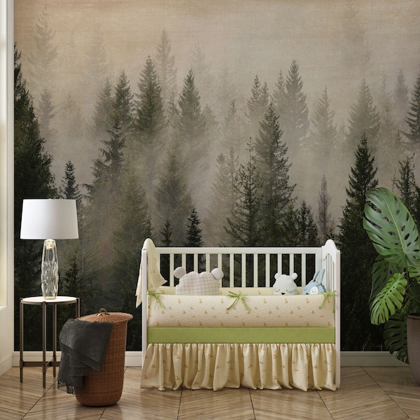 Pine Tree Mural - Etsy