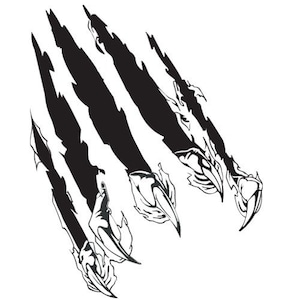 Vinyl Wall Art Decal Sticker Predator Claw Attack 125s - Etsy