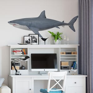 Great White Shark Wall Decal Sticker. Kid's Room Wall Art. Marine Life ...