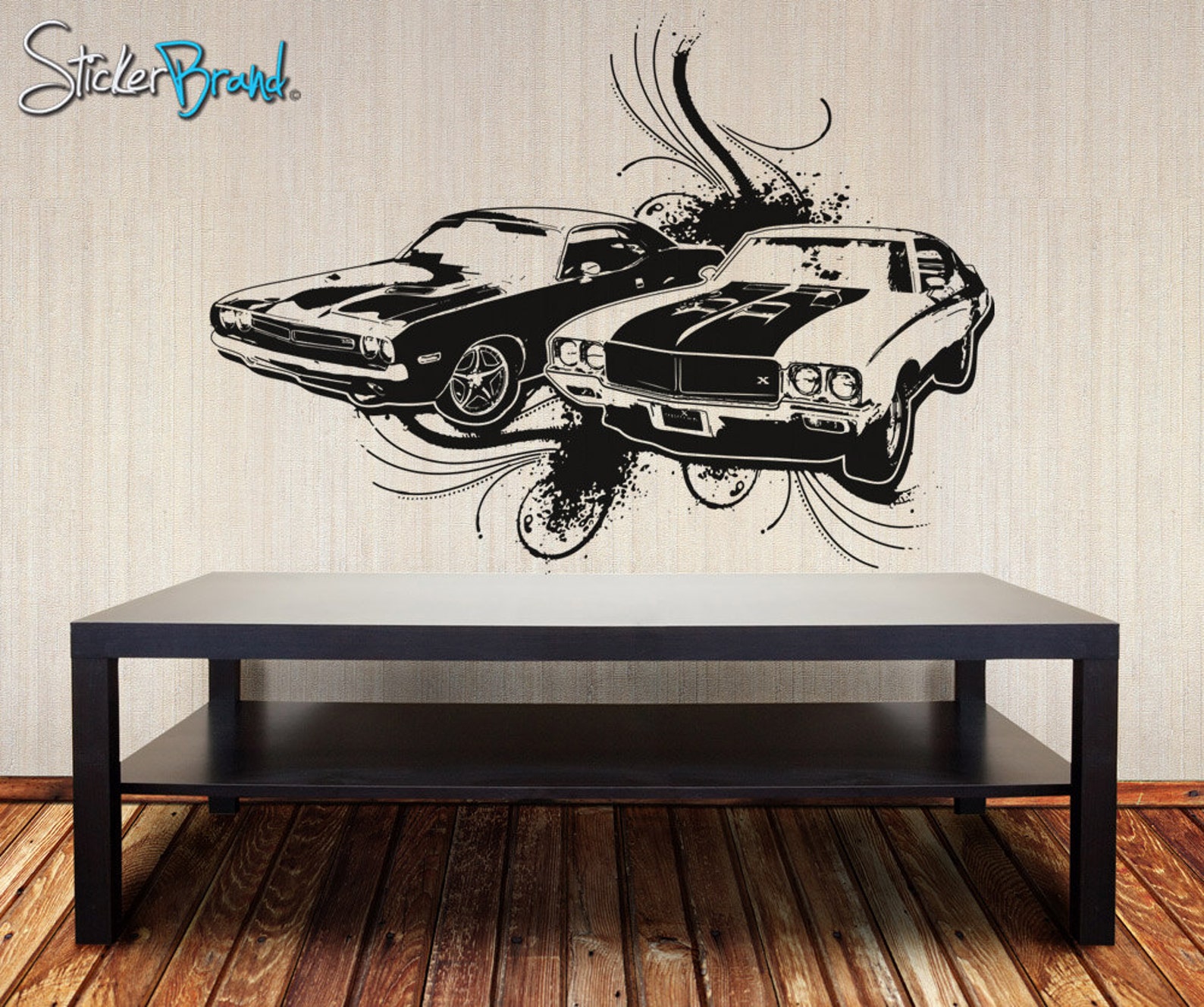 American Muscle Car Wall Decal Sticker Man Cave Wall Decor Garage Wall ...