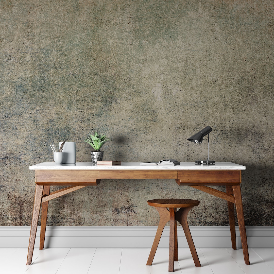 Rustic Concrete Wallpaper Wall Decor. Modern Minimalistic Self Adhesive ...