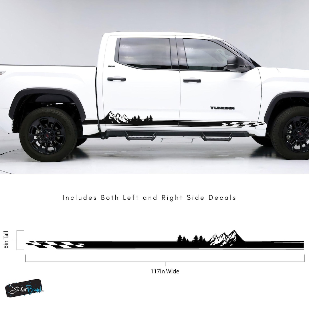 Overland Truck Decal Sticker. Mountain Forest Retro Truck Side Stripes ...