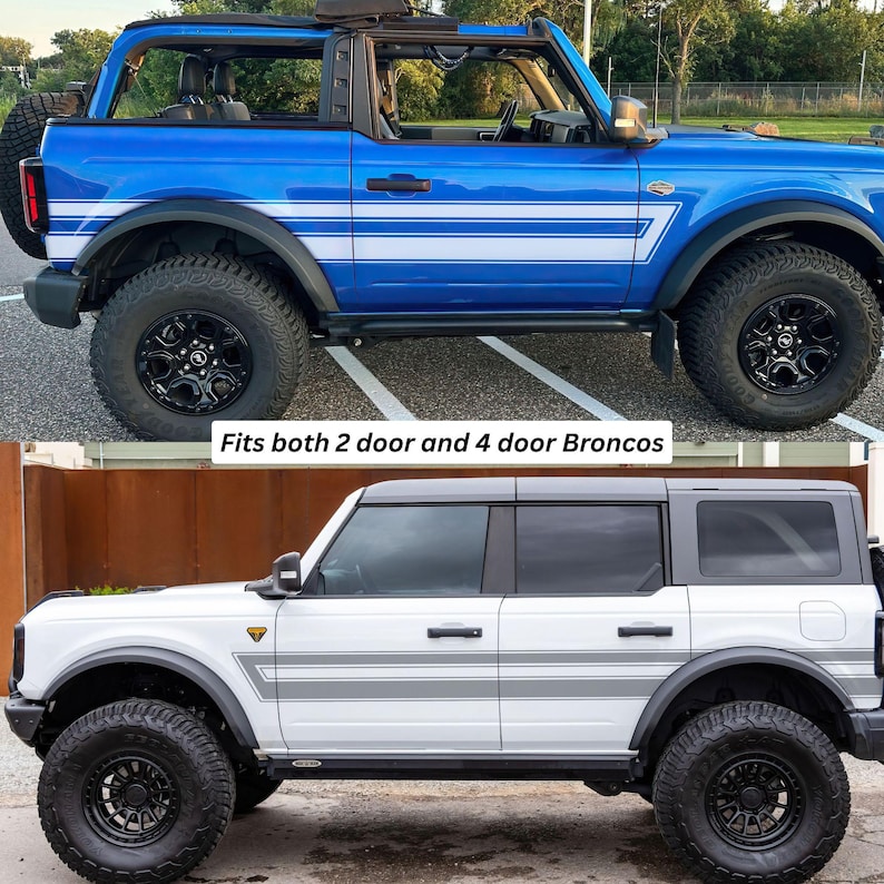 Bronco Stripe Graphic Decal Sticker. Includes Set of 2 Decals. Bronco ...
