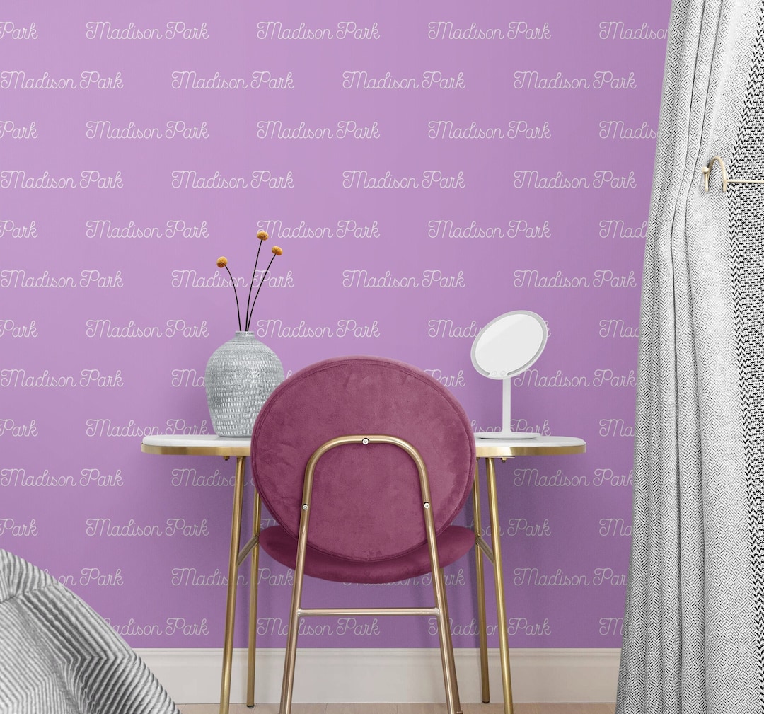 Personalized Custom Text Wallpaper. You Provide Name and Custom Color ...