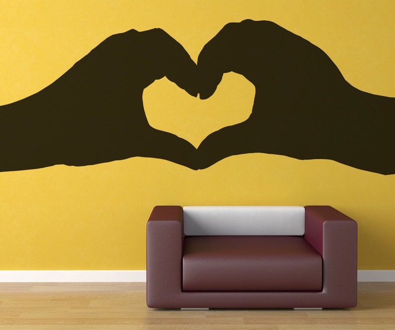 Vinyl Wall Decal Sticker Heart Hands Osmb726s - Etsy