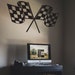 Checker Flag Wall Decal Sticker. Kid's Room Racing Theme Decor. Race ...