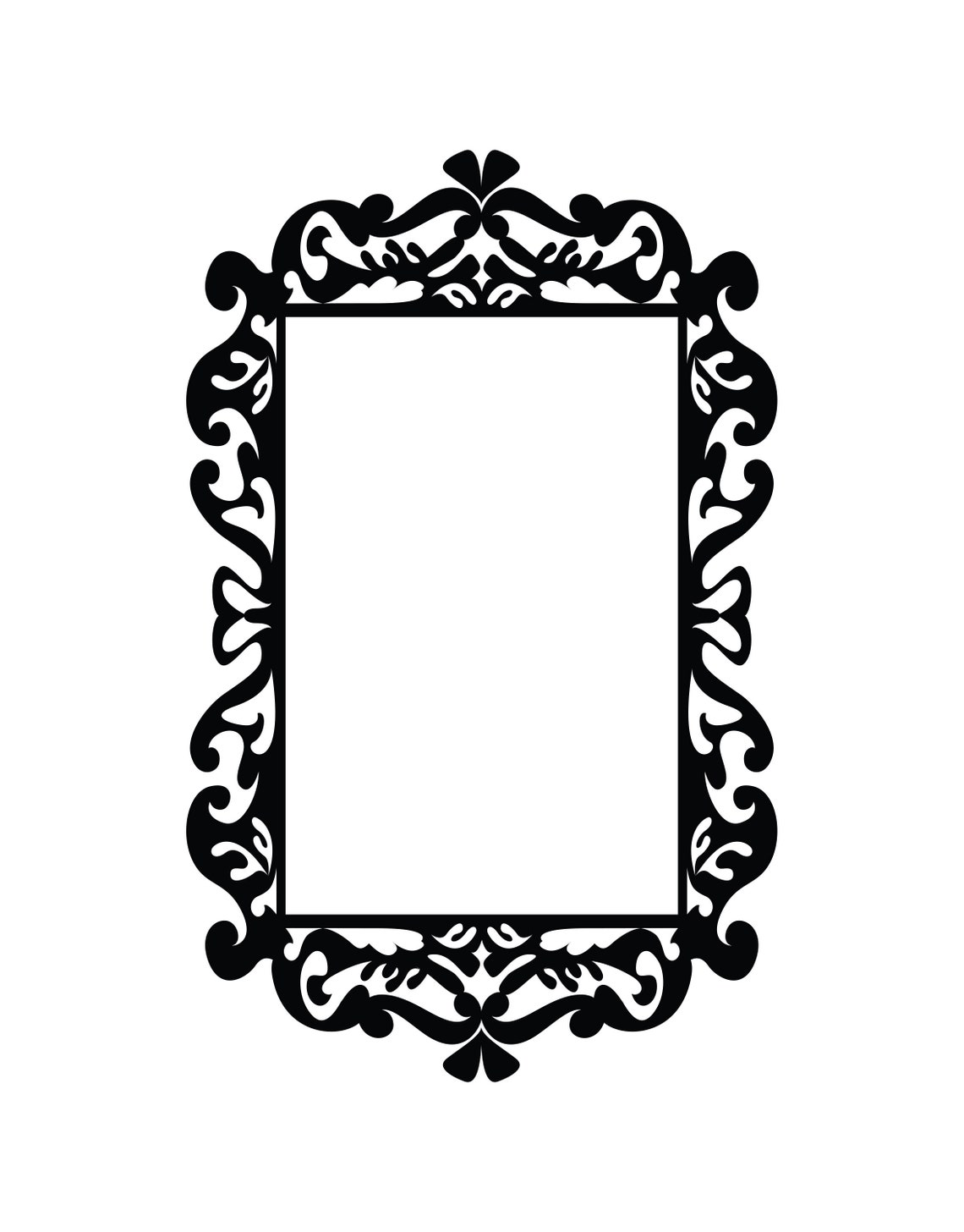 Picture Frame Vinyl Wall Decal Sticker. Frame Border Wall - Etsy