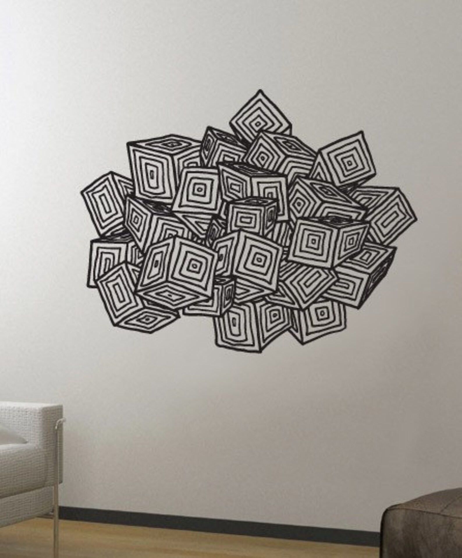 Vinyl Wall Decal Sticker Modern 3d Boxes 765 - Etsy