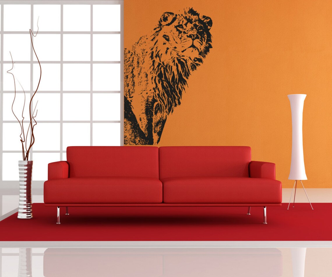 Vinyl Wall Decal Sticker Big Lion Osaa542s - Etsy