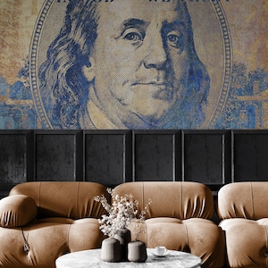 Money Wallpaper. Flashy Urban Decor Peel and Stick Wall Mural. Teenager ...