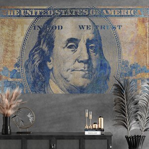 Money Wallpaper. Flashy Urban Decor Peel and Stick Wall Mural. Teenager ...