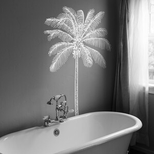 Coconut Palm Tree Wall Decal Sticker. Bedroom Decor. Bathroom Tree Wall ...