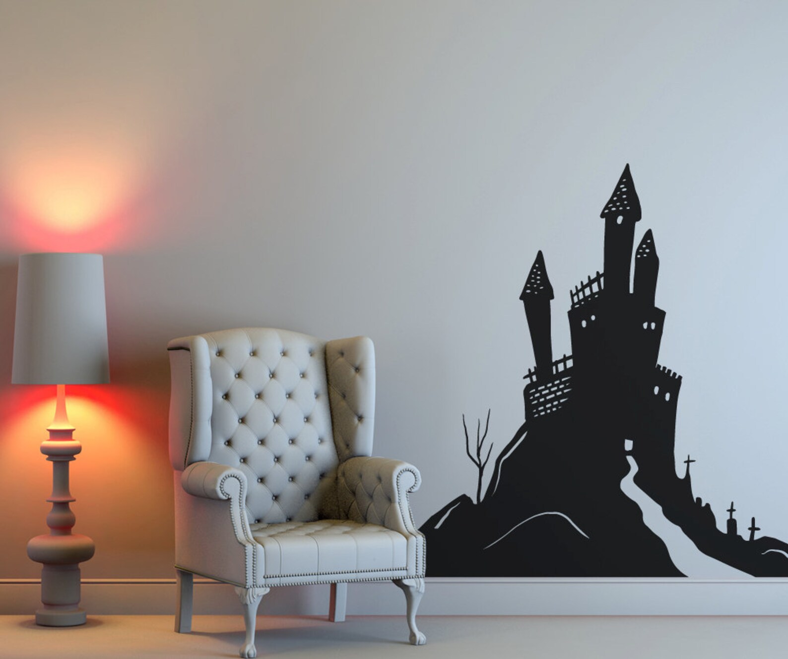 Vinyl Wall Decal Sticker Haunted House Osmb656s | Etsy