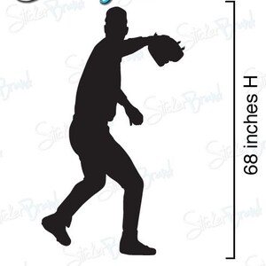 Vinyl Wall Decal Sticker Baseball Pitcher 558A - Etsy