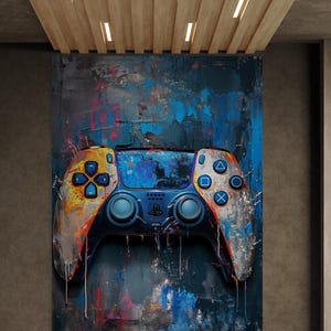 Gamer Room Wallpaper Mural. Graffiti Urban Style Decor. Game Controller ...