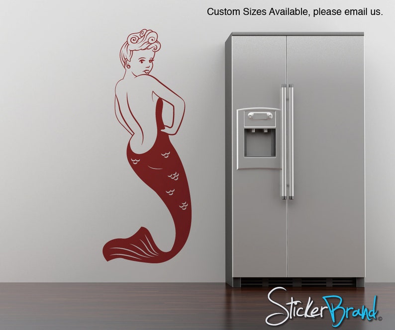 Vinyl Wall Decal Sticker Mermaid Pin up Osmb132s - Etsy