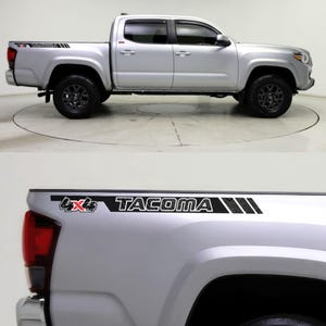 Truck Decal Sticker for 4x4 Tacoma. Black, White, Red Color Scheme ...