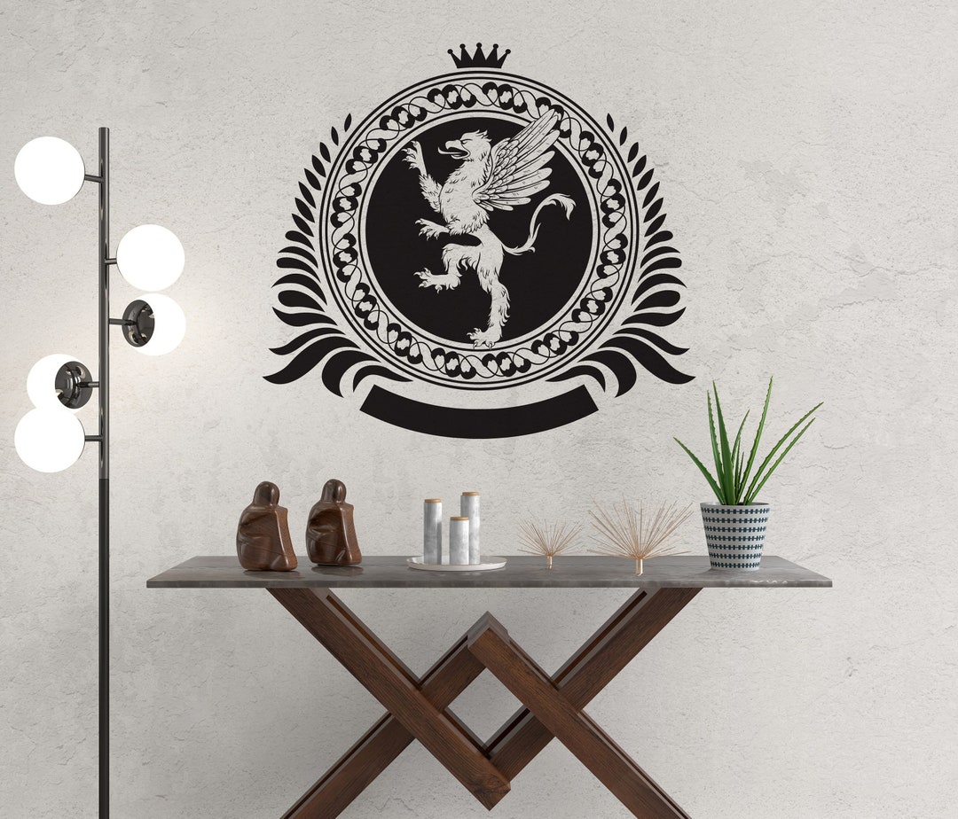Griffin Wall Decal Sticker. Mythical Creature Wall Decor. Fantasy Theme ...