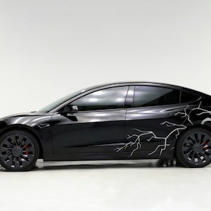 Tesla Model 3 Vinyl Car Graphic Sticker. Tesla Model Y Electric ...