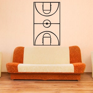 Basketball Court Vinyl Wall Art Decal Sticker. Basketball - Etsy