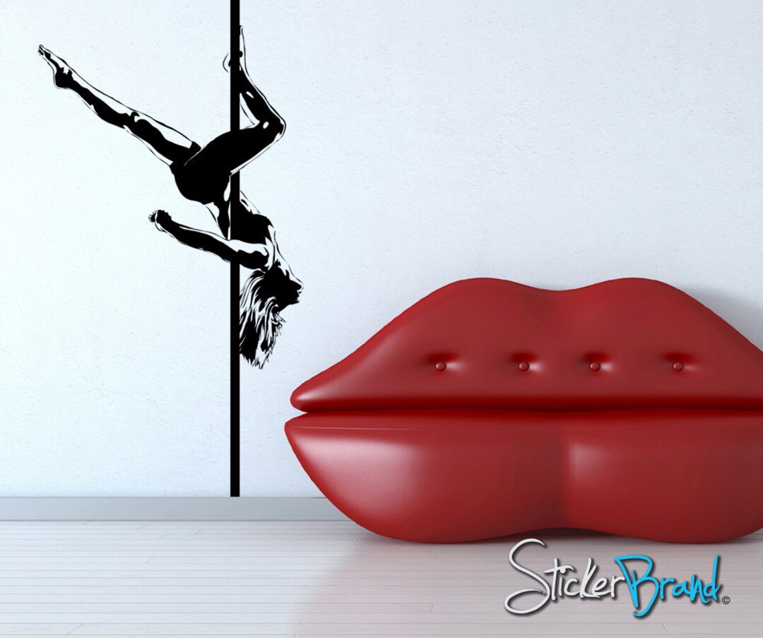 Vinyl Wall Decal Sticker Pole Dancer Ac184s Etsy